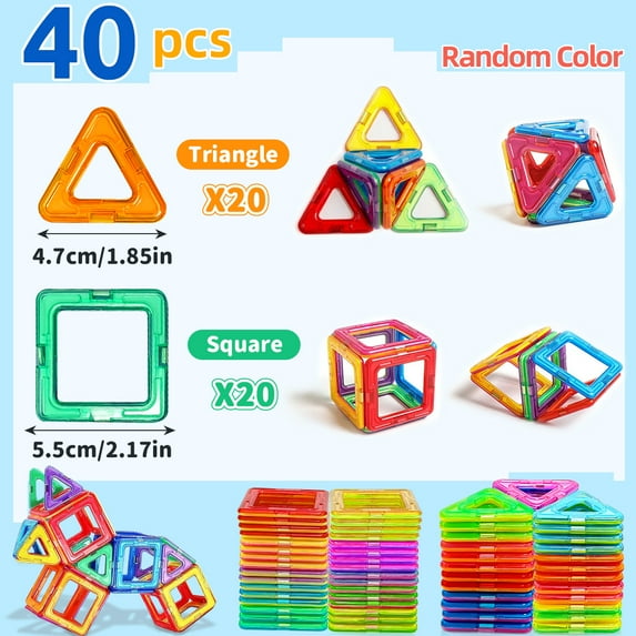 Magnetic Building Blocks DIY Magnets Toys medium size STEM Toys ...
