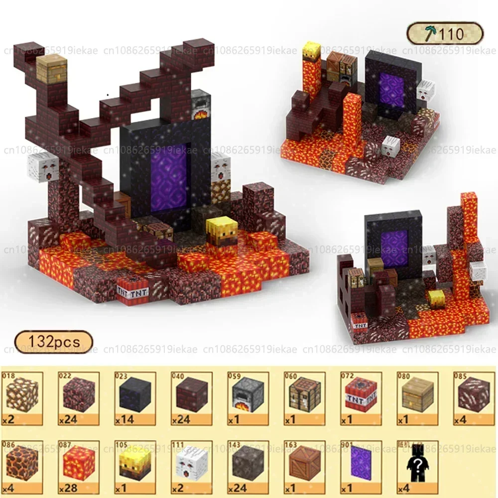 Magnetic Building Blocks Mine World Cube Magnet World Set for Boy Girl ...