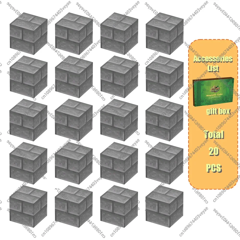 Magnetic Building Blocks Mine World Magnet Cube Set for Boy Girl Kid ...