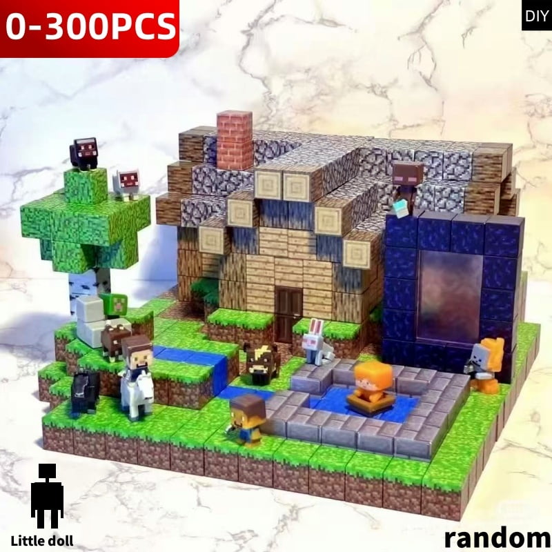 Magnetic Building Blocks Mine World Magnet Cube Set for Boy Girl Kid ...