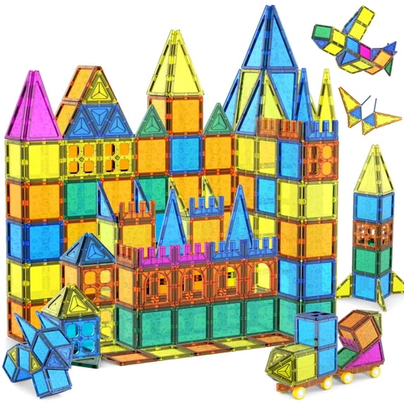 Magnetic Building Tiles Kids Toys STEM Magnetic Blocks Sensory Toys ...