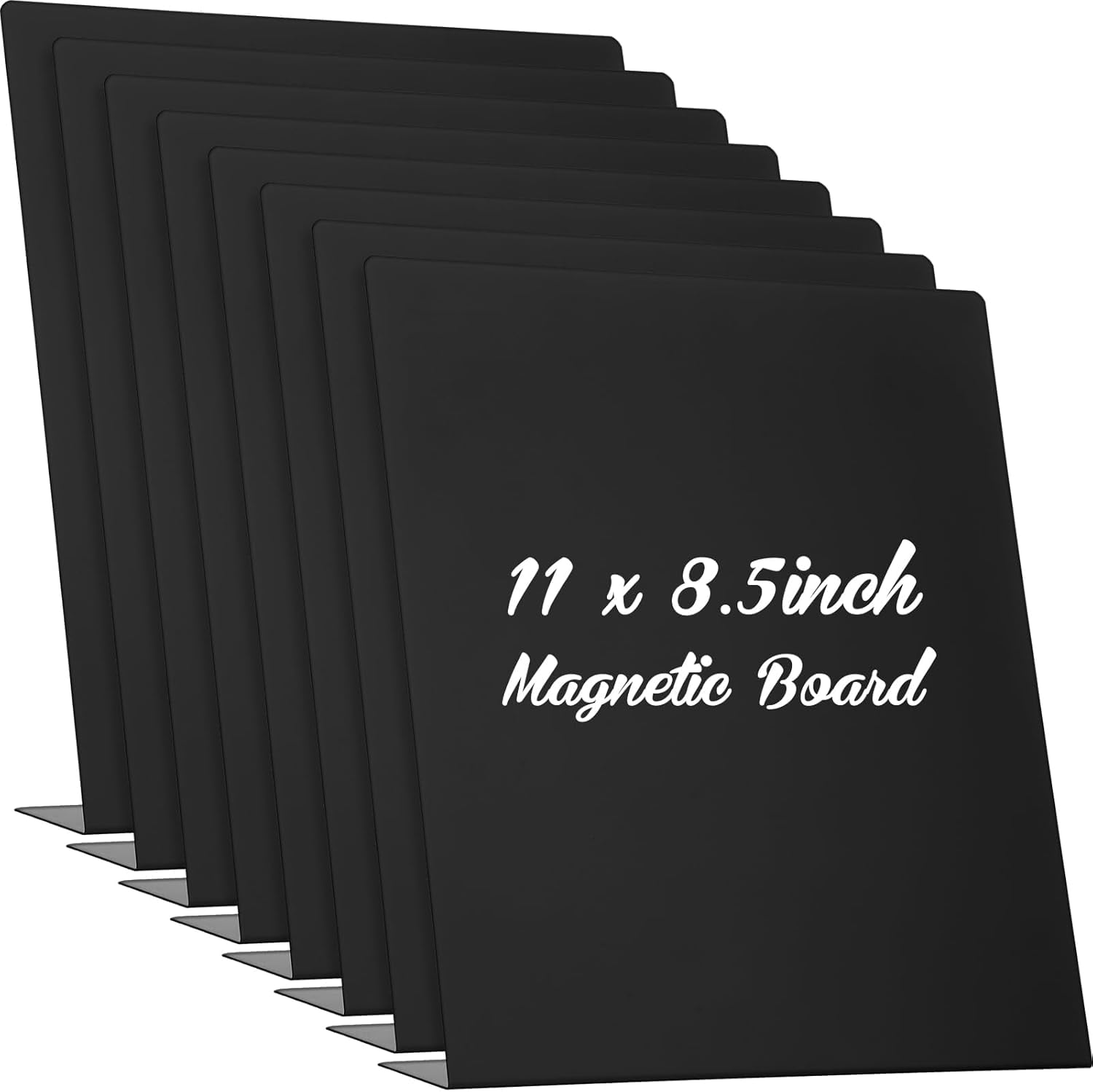 Magnetic Bulletin Board with Easel Stand Mini Black Magnet Metal ...