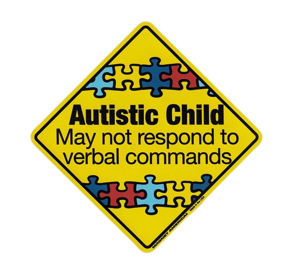 Magnetic Bumper Sticker - Autistic Child Warning (Autism Awareness ...