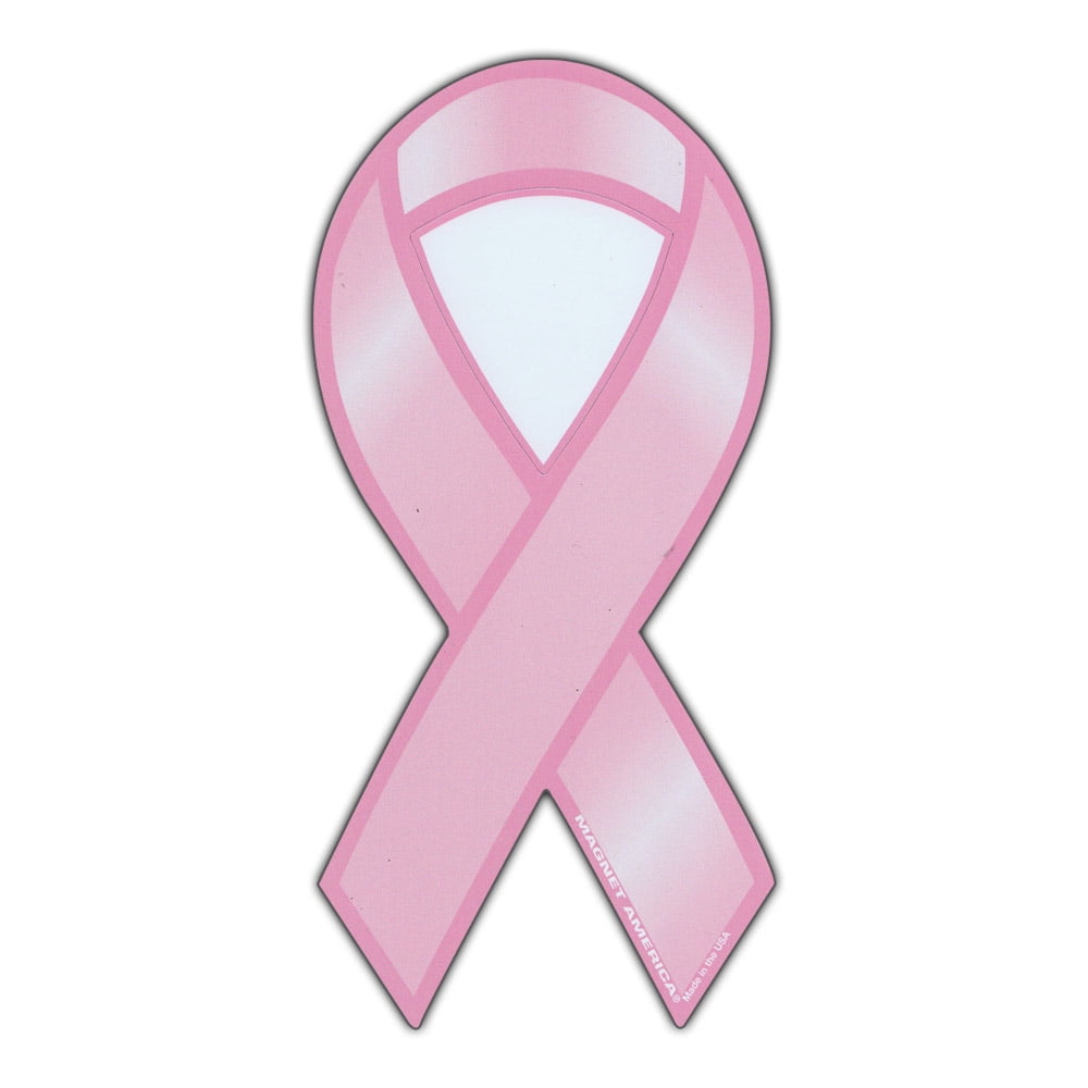 Magnetic Bumper Sticker - Breast Cancer - Pink Ribbon Shaped Awareness ...
