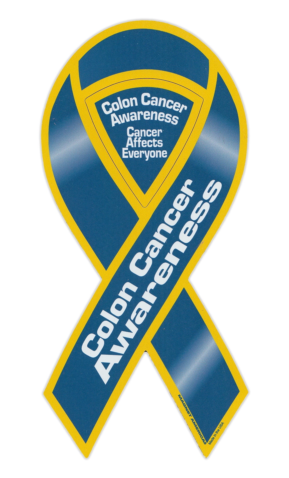 Magnetic Bumper Sticker - Colon Cancer Awareness - Ribbon Shaped ...