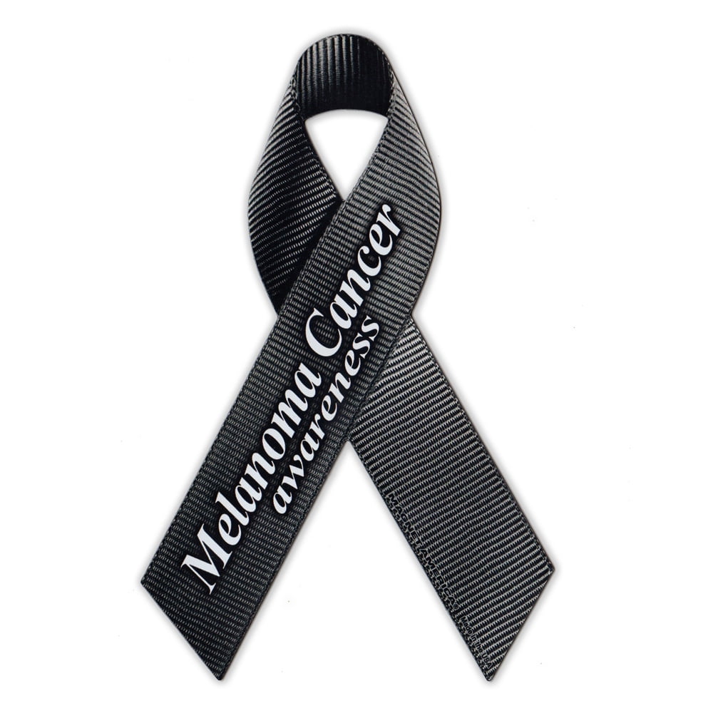 Magnetic Bumper Sticker - Melanoma Cancer Support Ribbon - Awareness ...