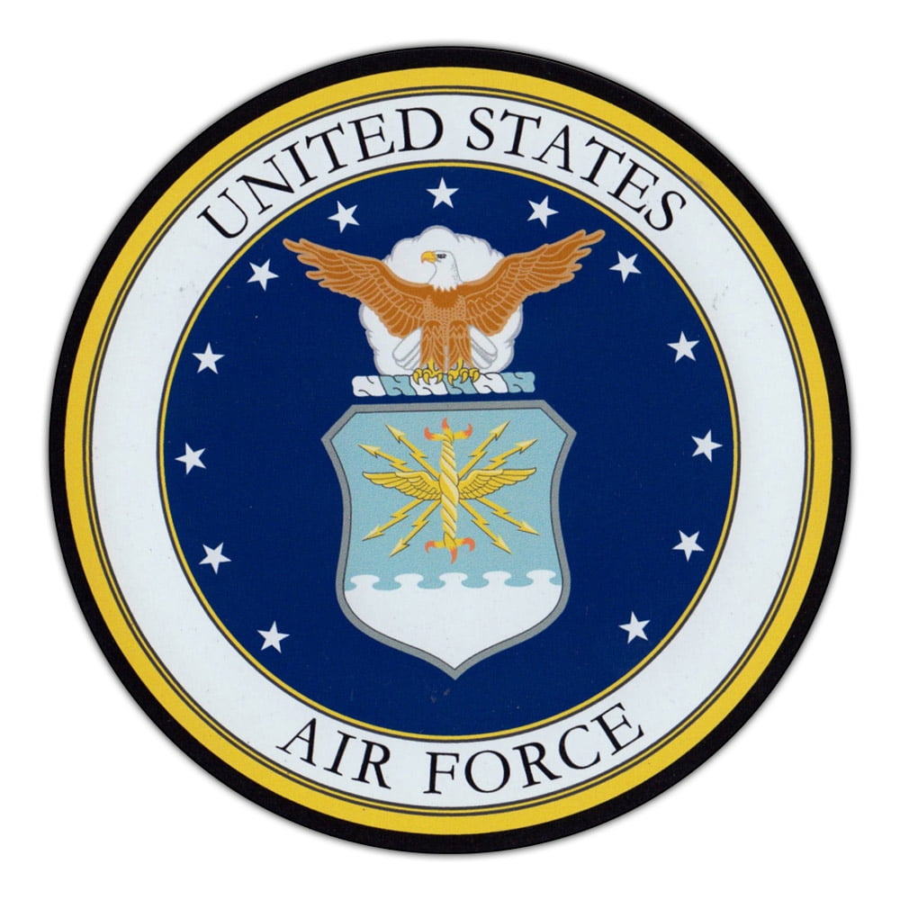 Magnetic Bumper Sticker - United States Air Force (USAF) - Round ...
