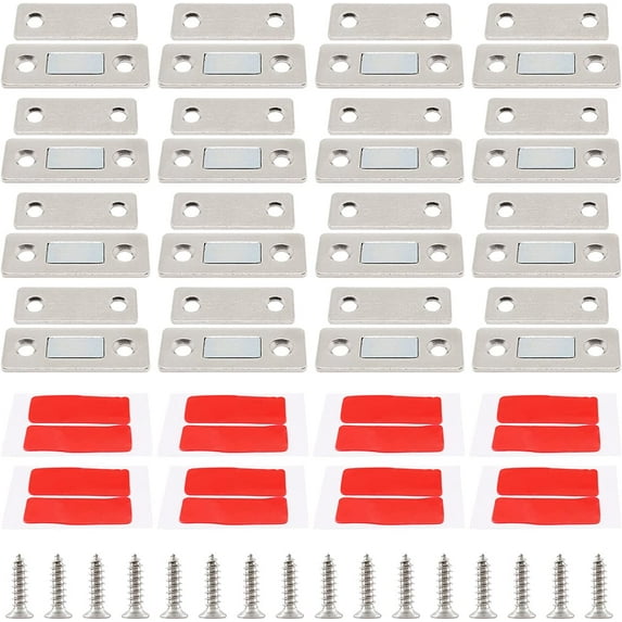 Magnetic Cabinet Locks, 16 Pack Magnetic Door Catch Ultra Thin Cabinet ...