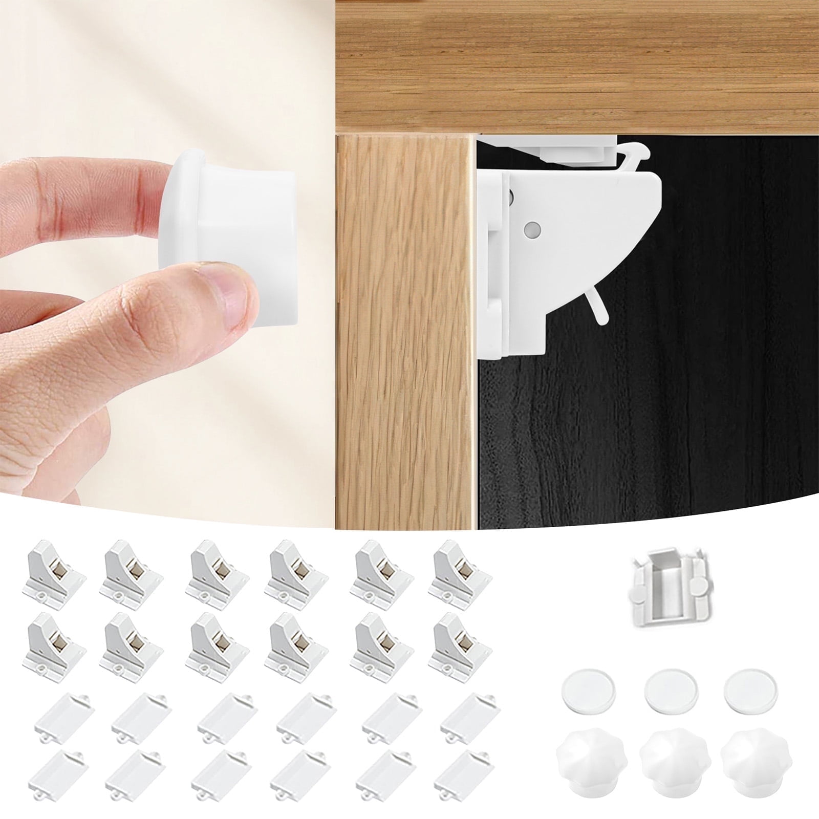 Xueyu Magnetic Cabinet Locks, 12 Locks and 3 Keys, Child Safety ...