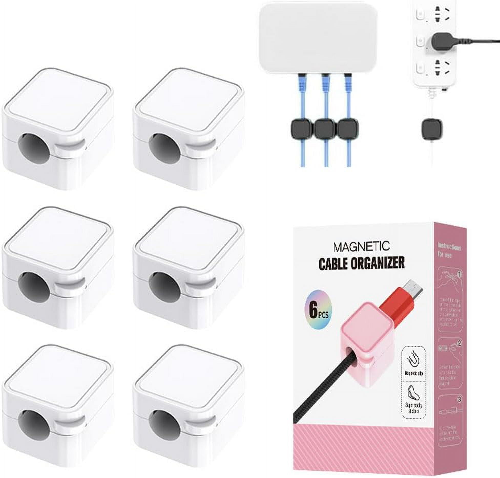 Magnetic Cable Clips, Charging Cable Magnetic Cable Organizer Storage ...