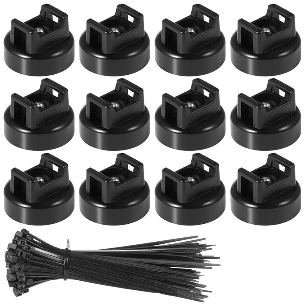 Magnetic Cable Clips & Zip Tie Mount Base, Black Magnetic Wire Holder ...