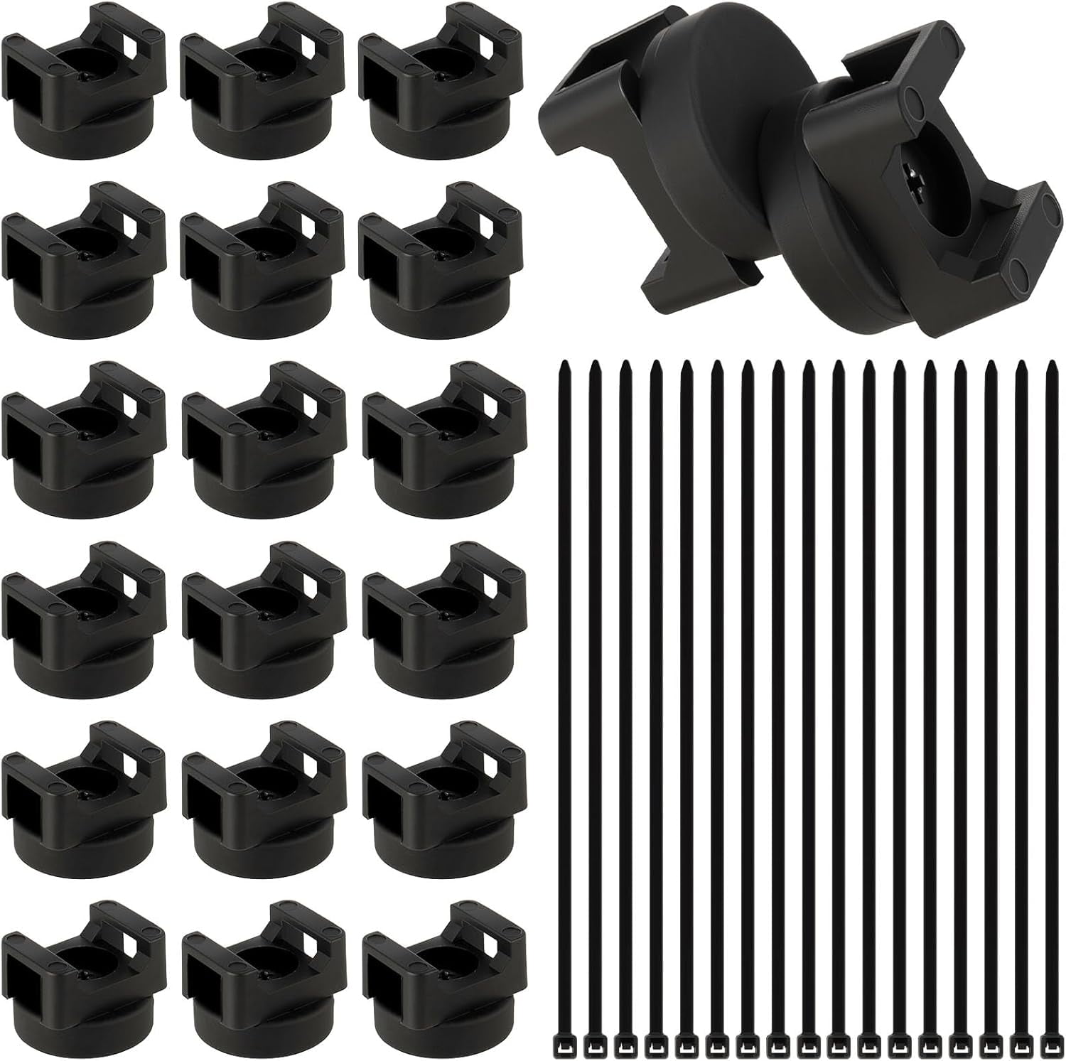 Magnetic Cable Clips Zip Tie Mount Base, Include 20 Pcs 20mm Magnetic ...