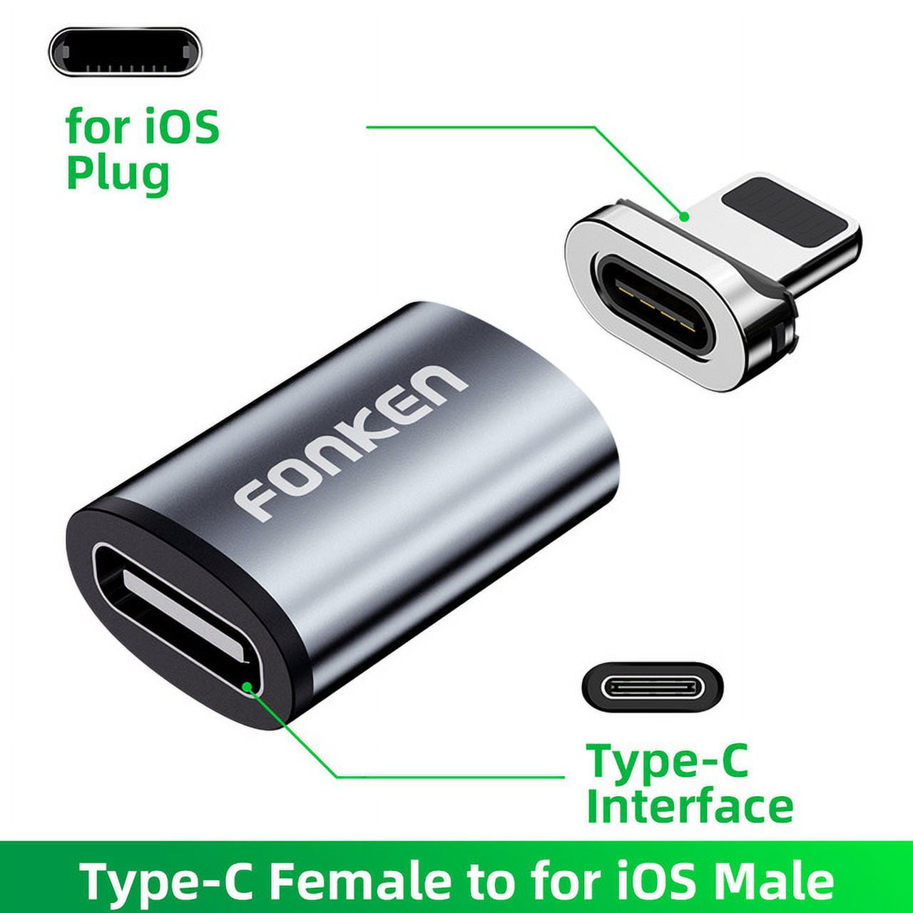 Magnetic Cable Plug Tip USB Cable Connector Type C Magnetic Charge ...