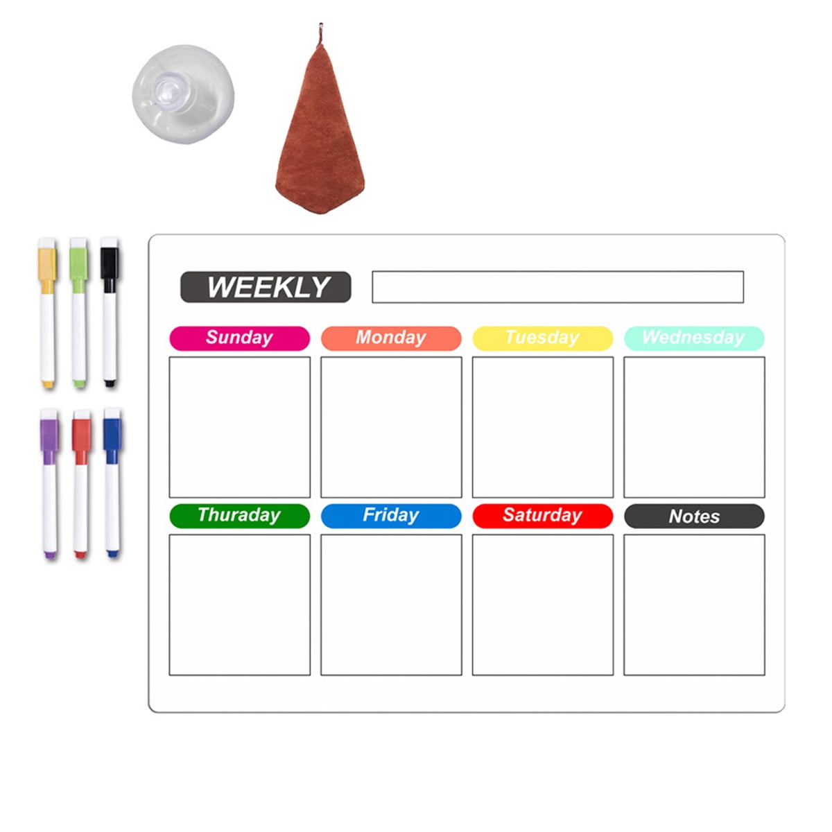 Magnetic Calendar White Boards Weekly Fridge Planner Magnetic White ...