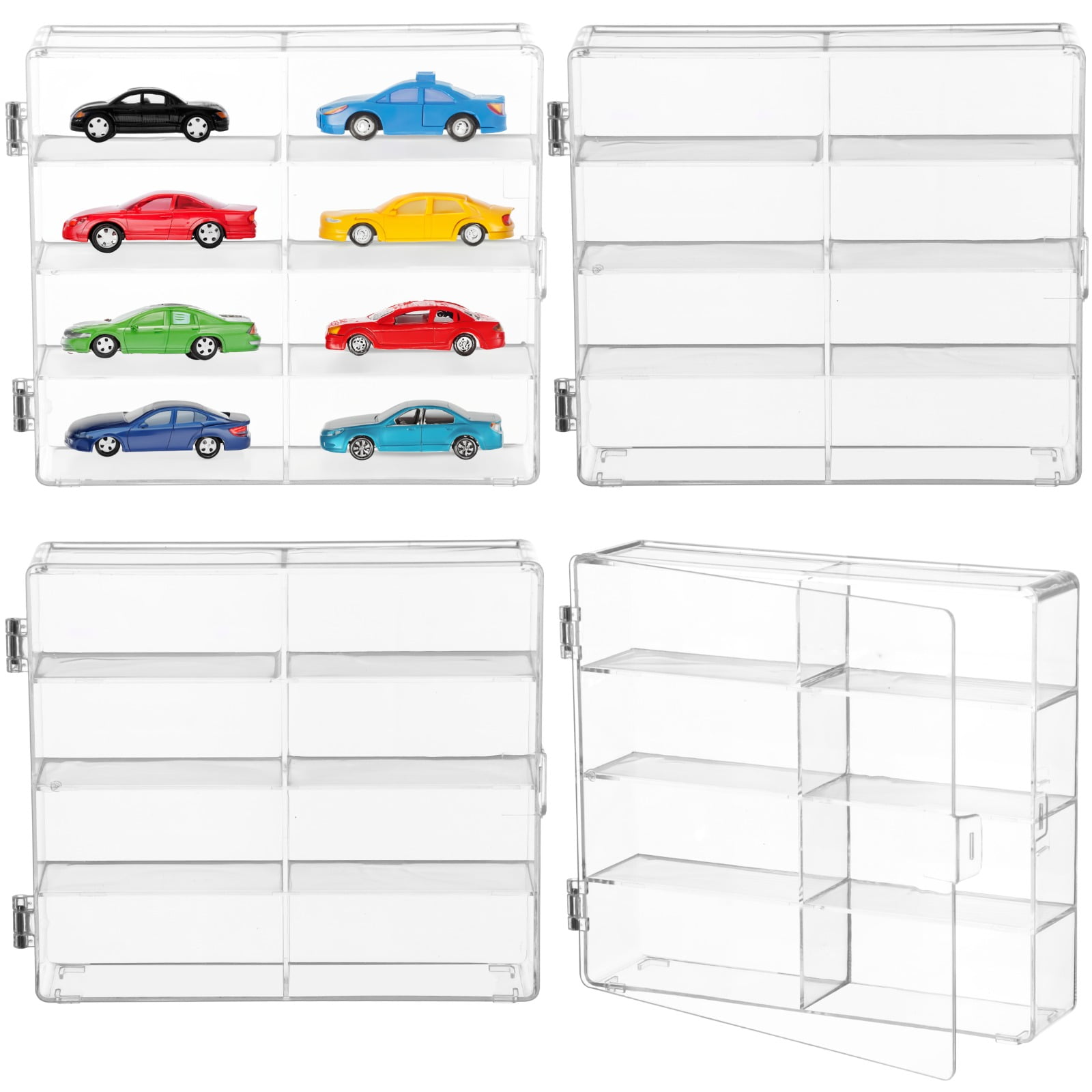 4 Pcs Acrylic Display Cases, Compatible with Hot Wheels, Matchbox Cars ...