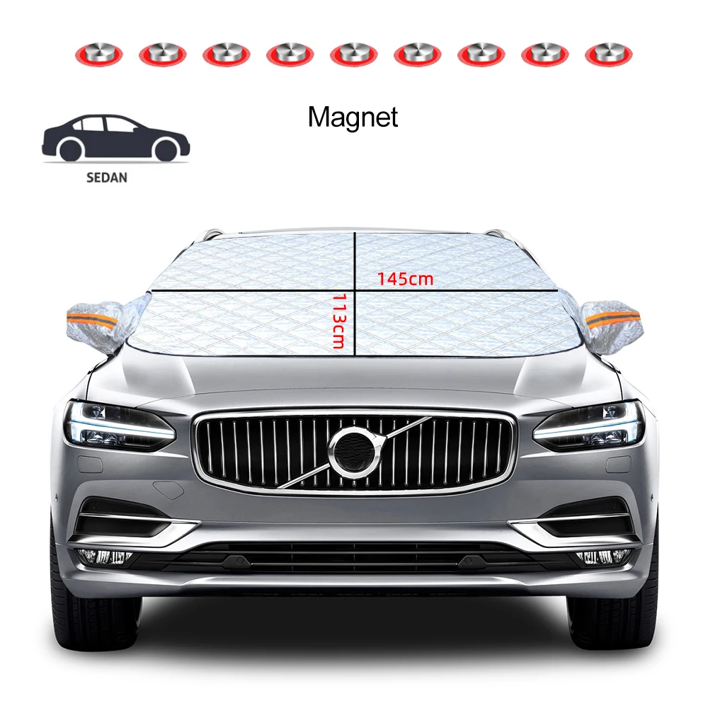 Magnetic Car Snow Ice Protector Window Windshield Sun Shade Front Rear ...