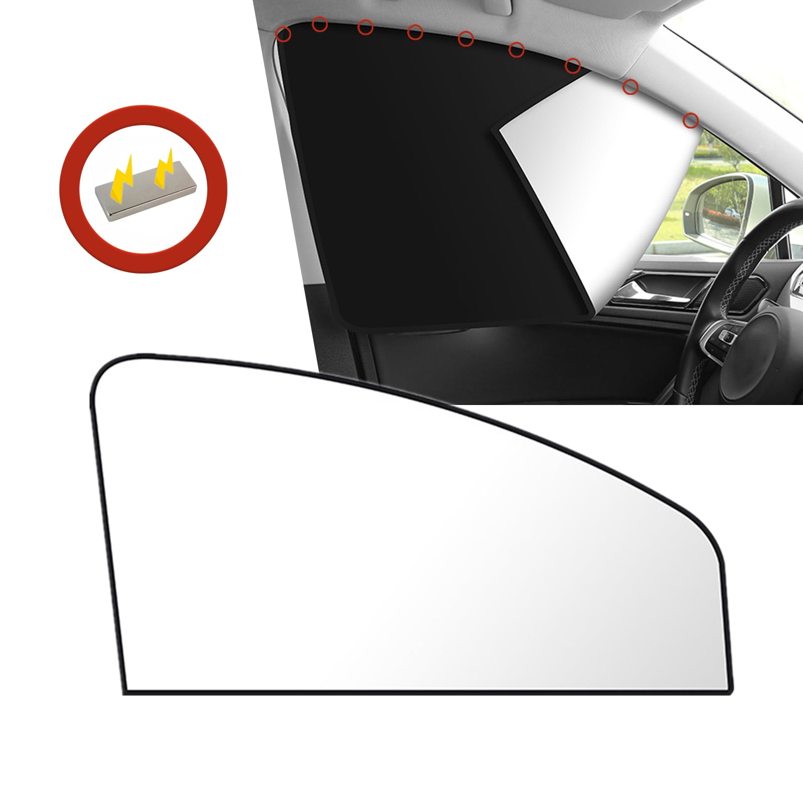 Magnetic Car Sun Shade Curtain for Side Windows, Lightproof Car Window ...