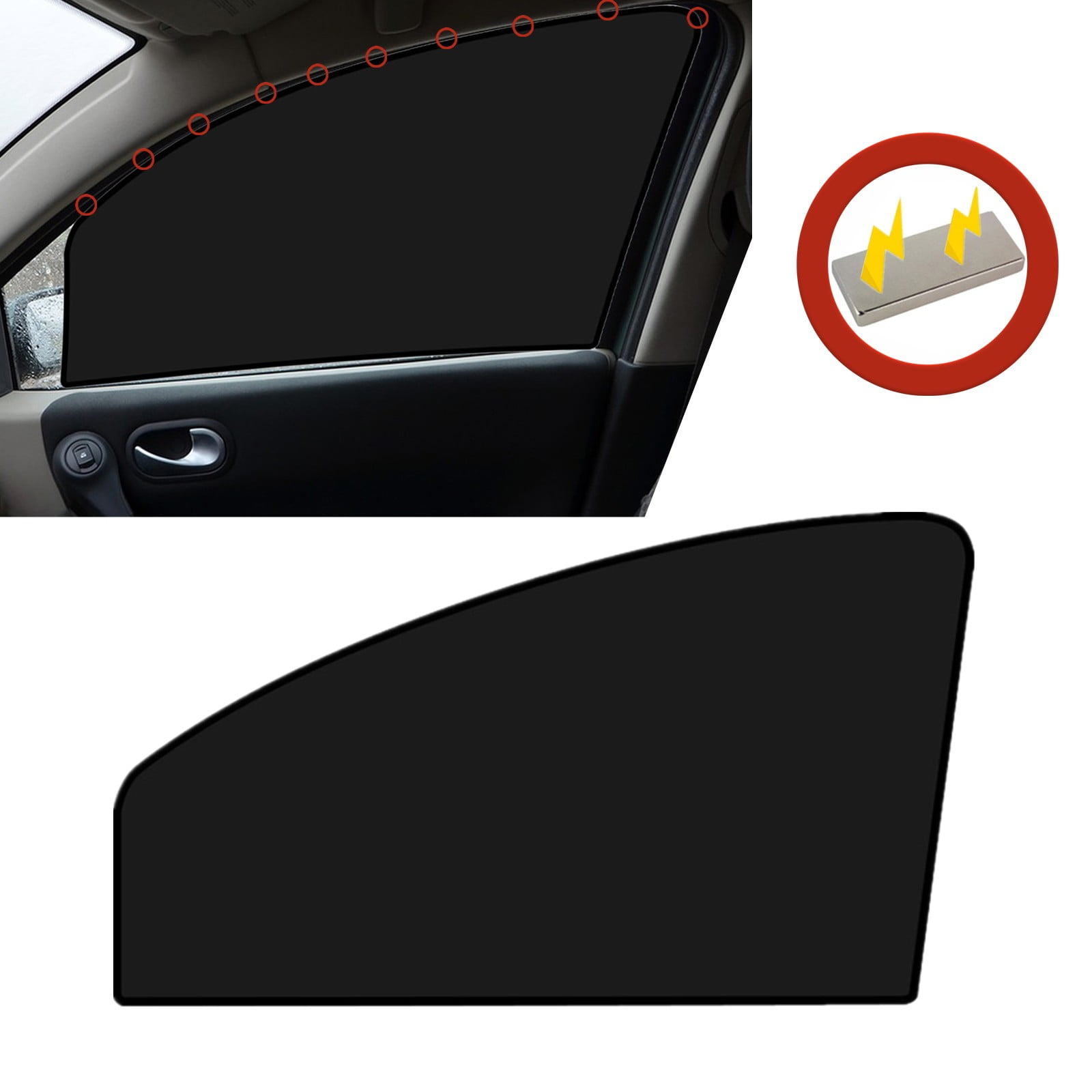Magnetic Car Sun Shade - Lightproof UV Blocking Window Curtain for Side ...