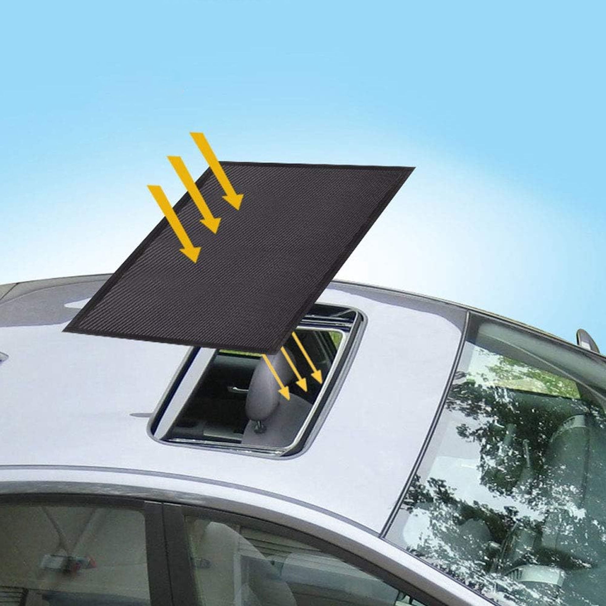 Magnetic Car Sunroof Sun Shade Breathable Mesh, Car roof Cover for ...