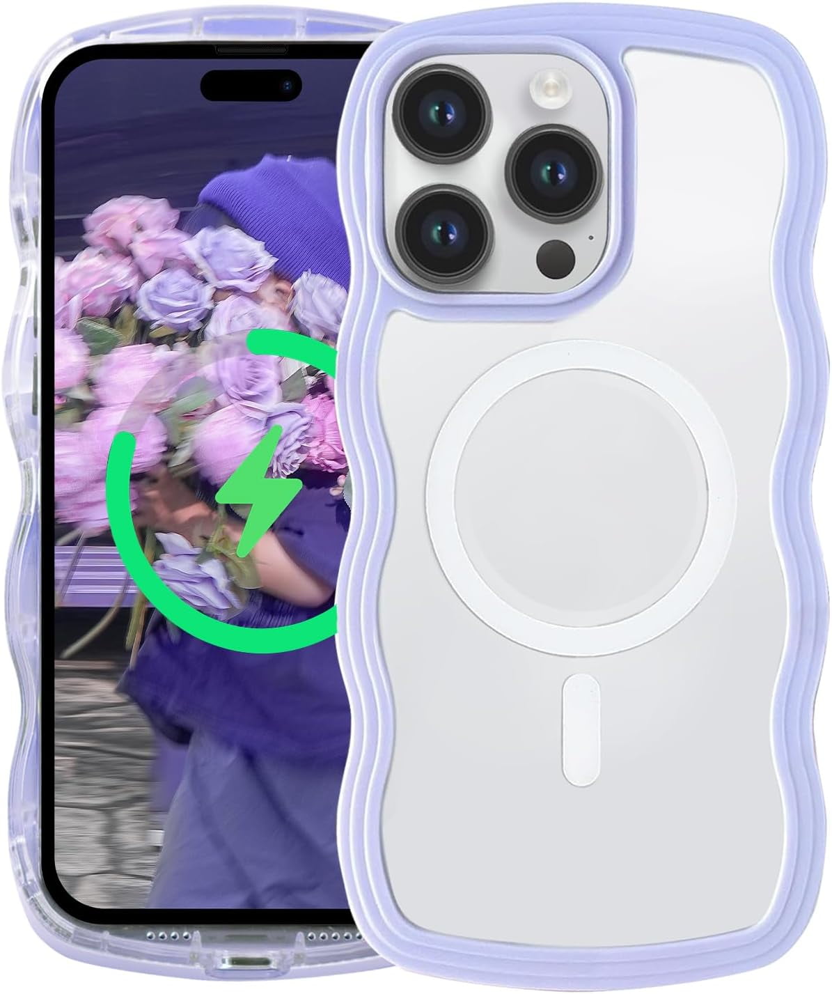 Magnetic Case Candy Wave Frame Case for iPhone 14 Pro Max 6.7 inch ...