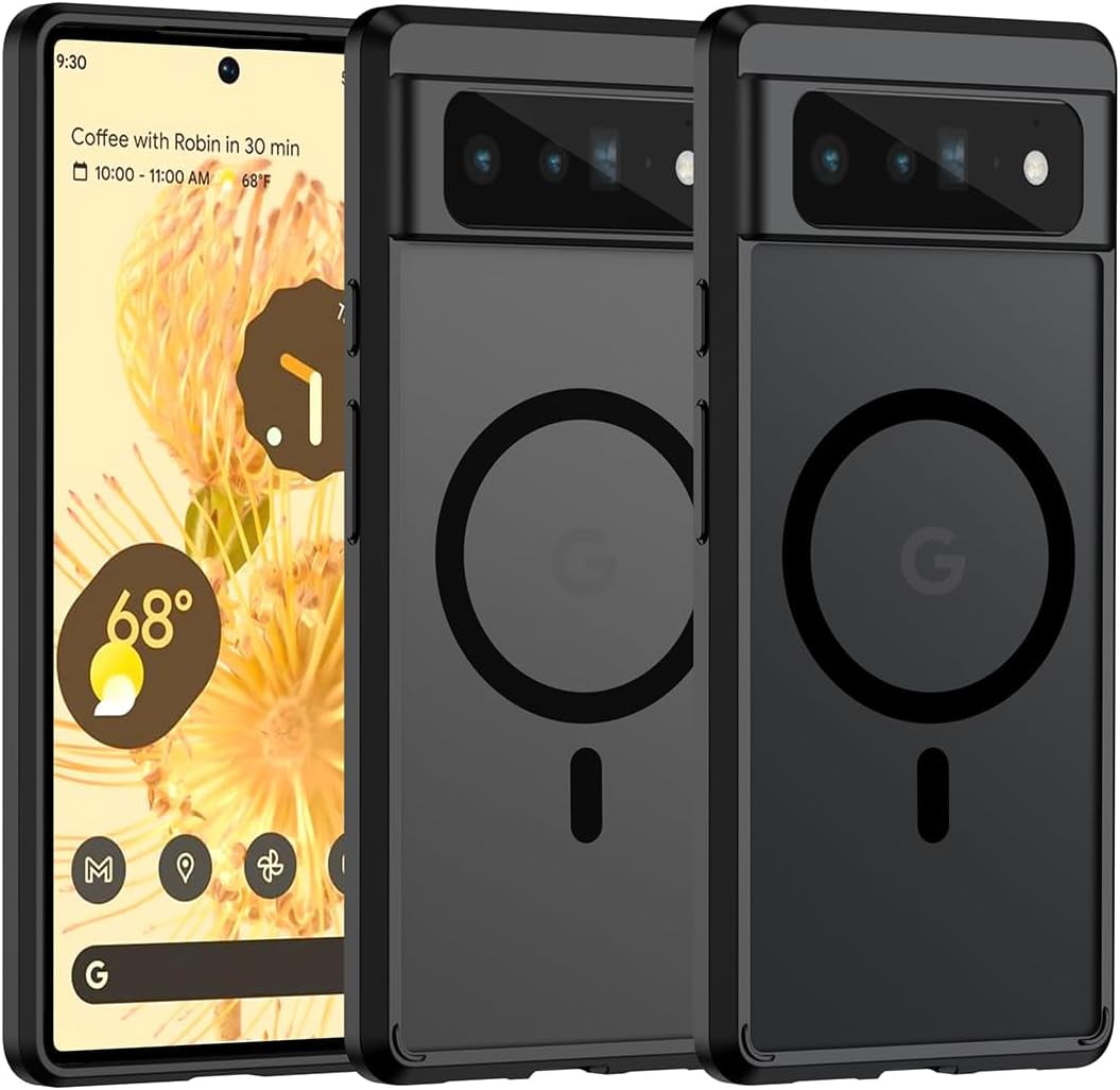 Magnetic Case for Google Pixel 6 Pro, Translucent Matte Anti ...