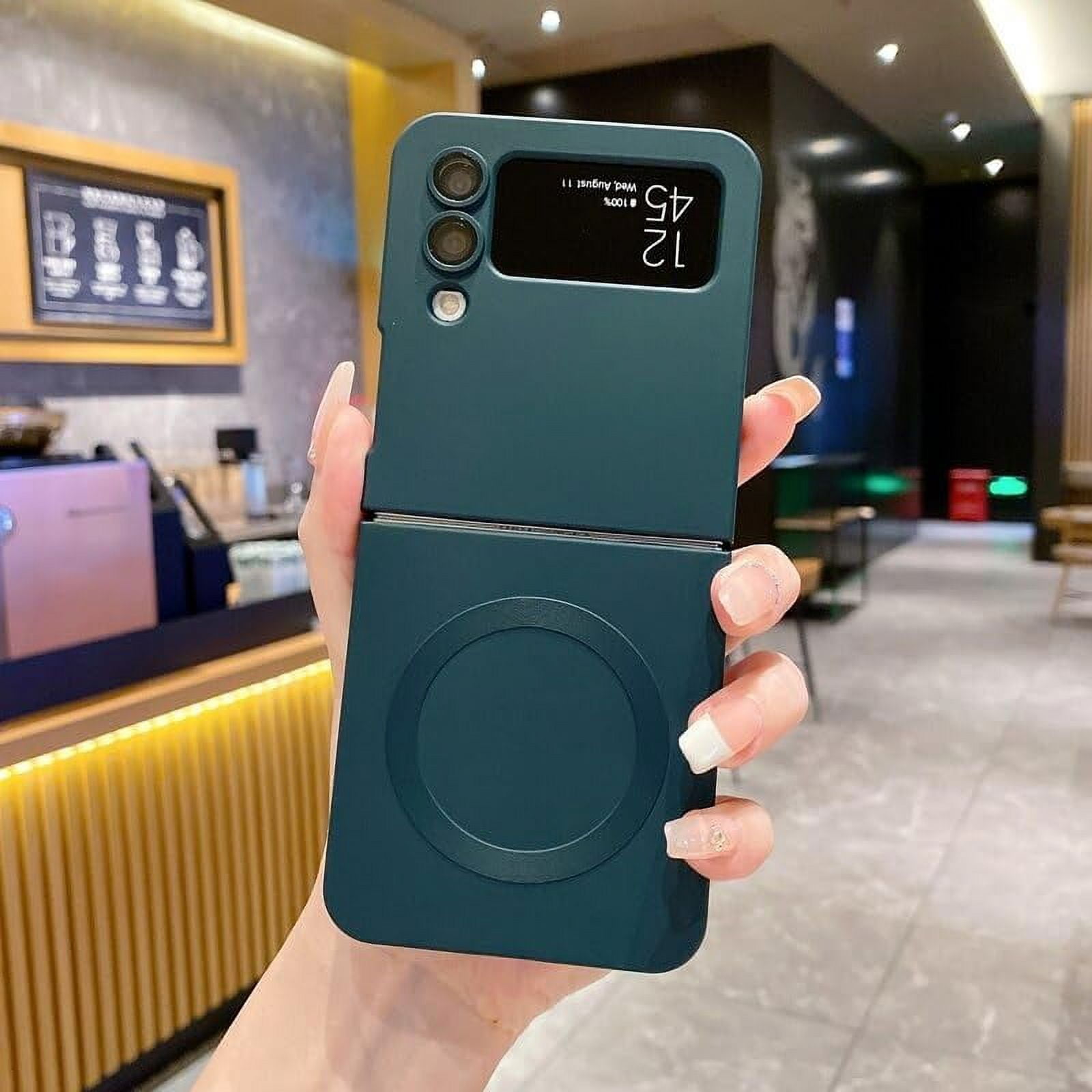 Magnetic Case for Samsung Galaxy Z Flip 5 4 3 5G Soft Silicone ...