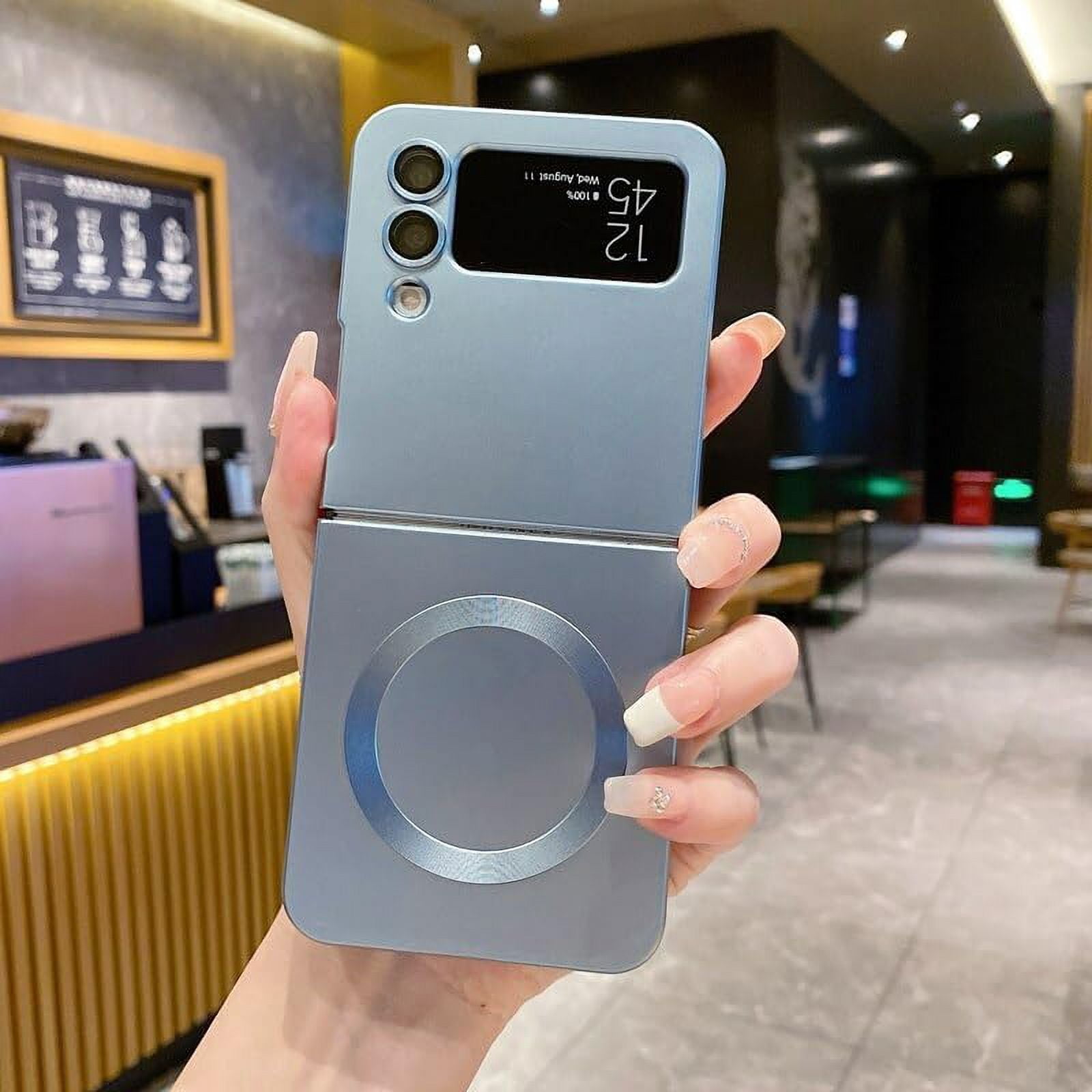 Magnetic Case for Samsung Galaxy Z Flip 5 4 3 5G Soft Silicone ...