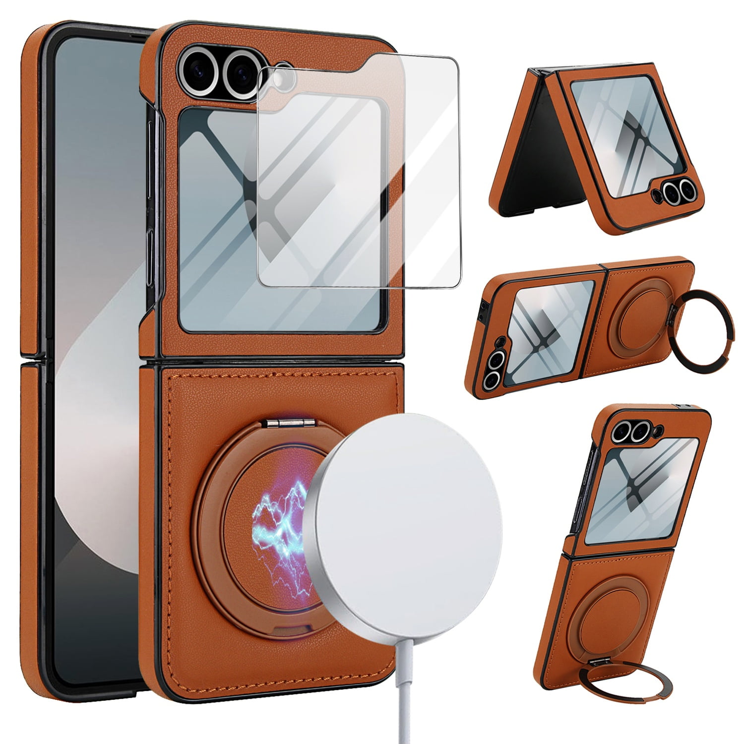 Magnetic Case for Samsung Galaxy Z Flip 7 FE / Z Flip 6 with Screen ...