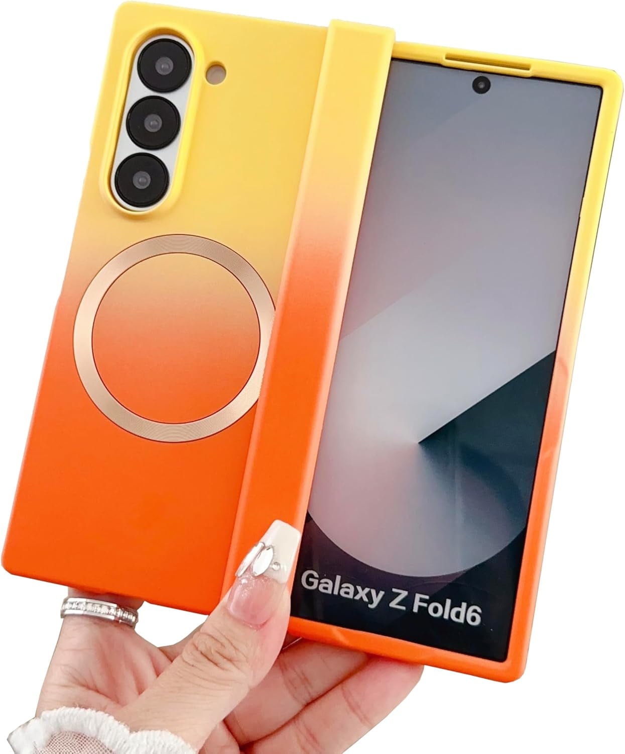 Magnetic Case for Samsung Galaxy Z Fold 6 Case Hinge Protection ...