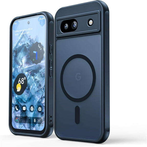 Allytechgroup Magnetic Case fo Google Pixel 8A, PU Leather Back Cover ...