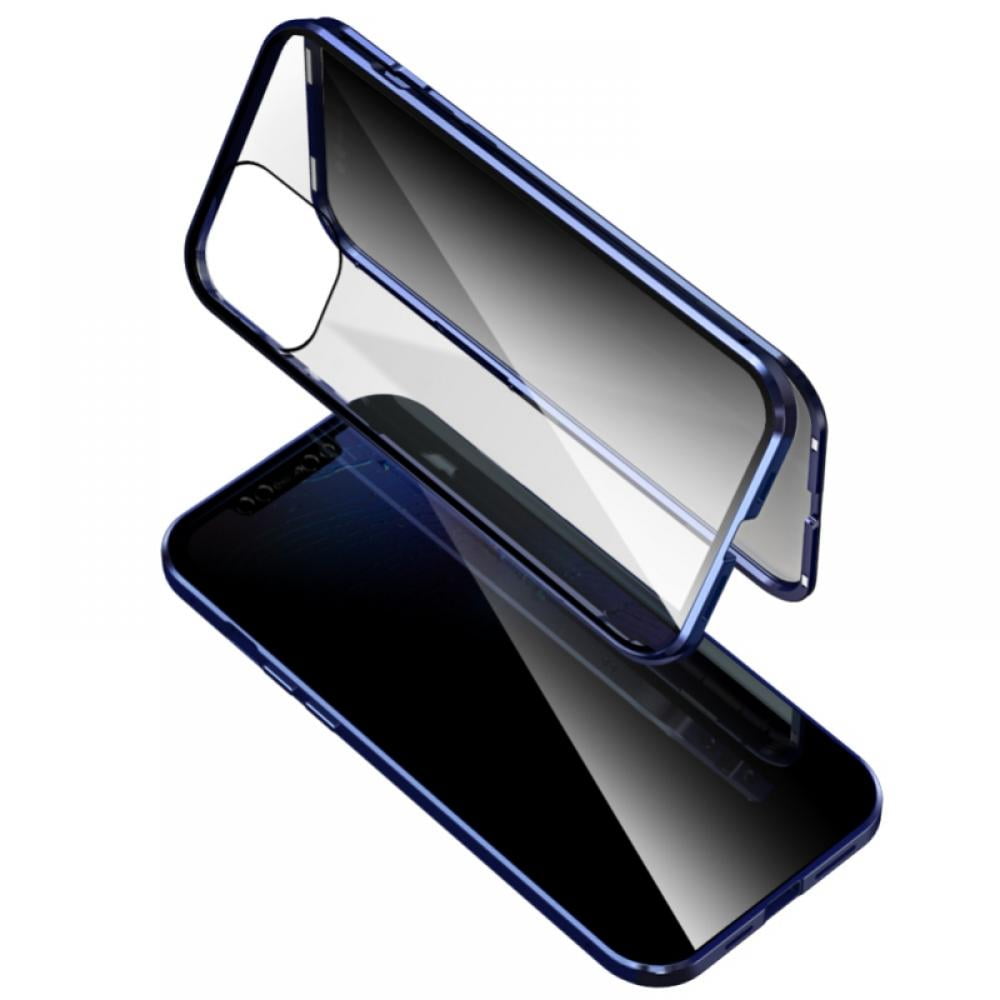 Magnetic Case for iPhone 12 Glass Case Screen Protector Safety Lock 360 ...