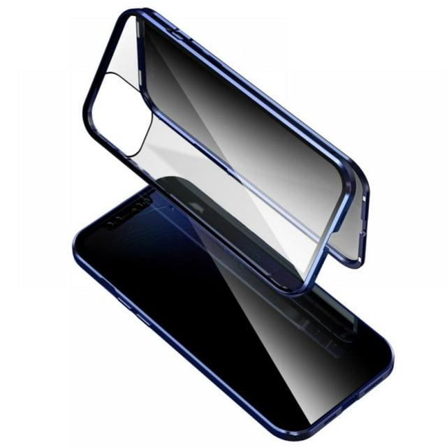 Magnetic Case for iPhone 12 Glass Case Screen Protector Safety Lock 360 ...