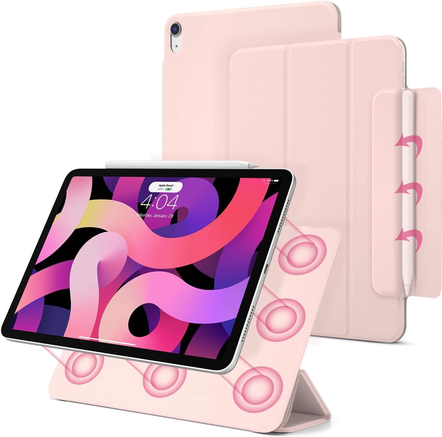 Magnetic Case for iPad Air 6/5/4, Slim Smart Folio for iPad Air 5th/4th ...