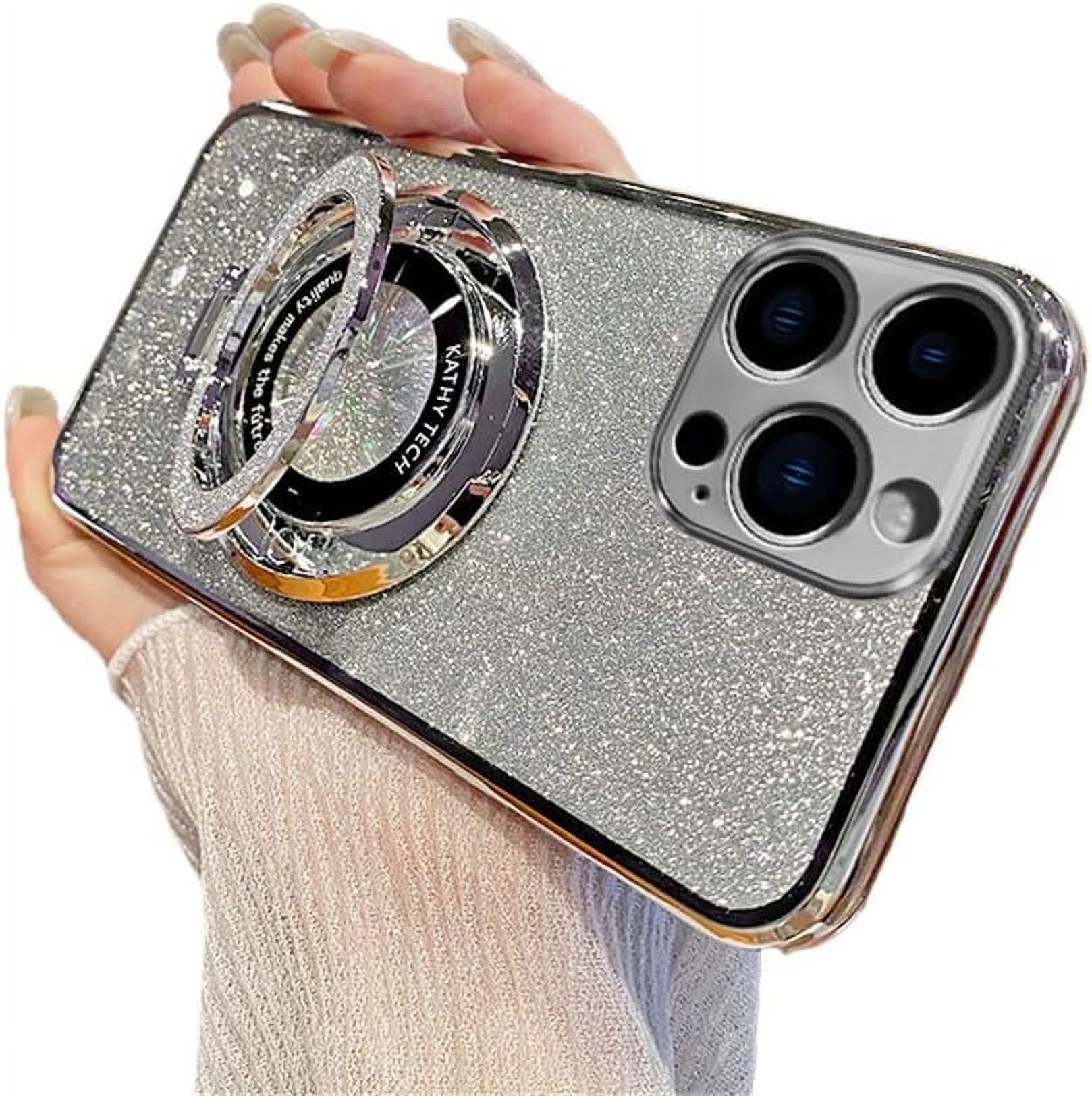 Magnetic Case for iPhone 12 Pro Case Glitter with Stand Phone Case ...