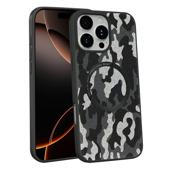 Magnetic Case for iPhone 12 Pro Max Camouflage Design Back Sticker ...