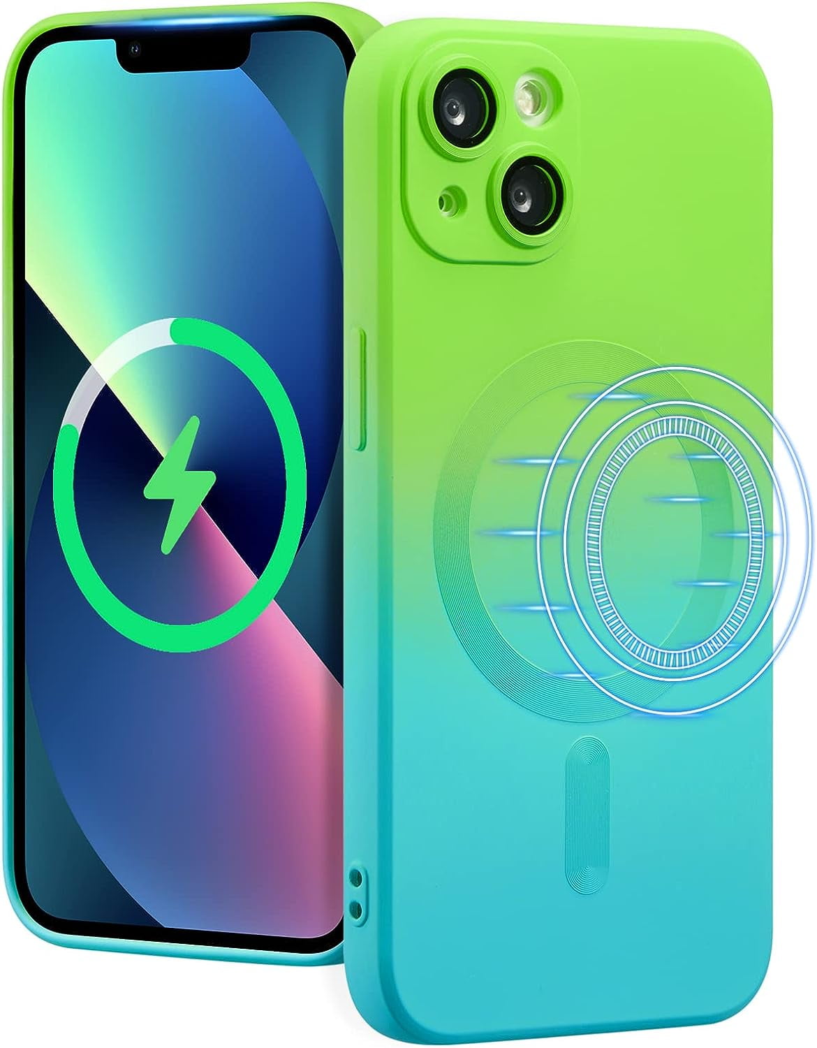 Magnetic Case for iPhone 13 6.1 inch, Bi-Color Case Compatible with ...