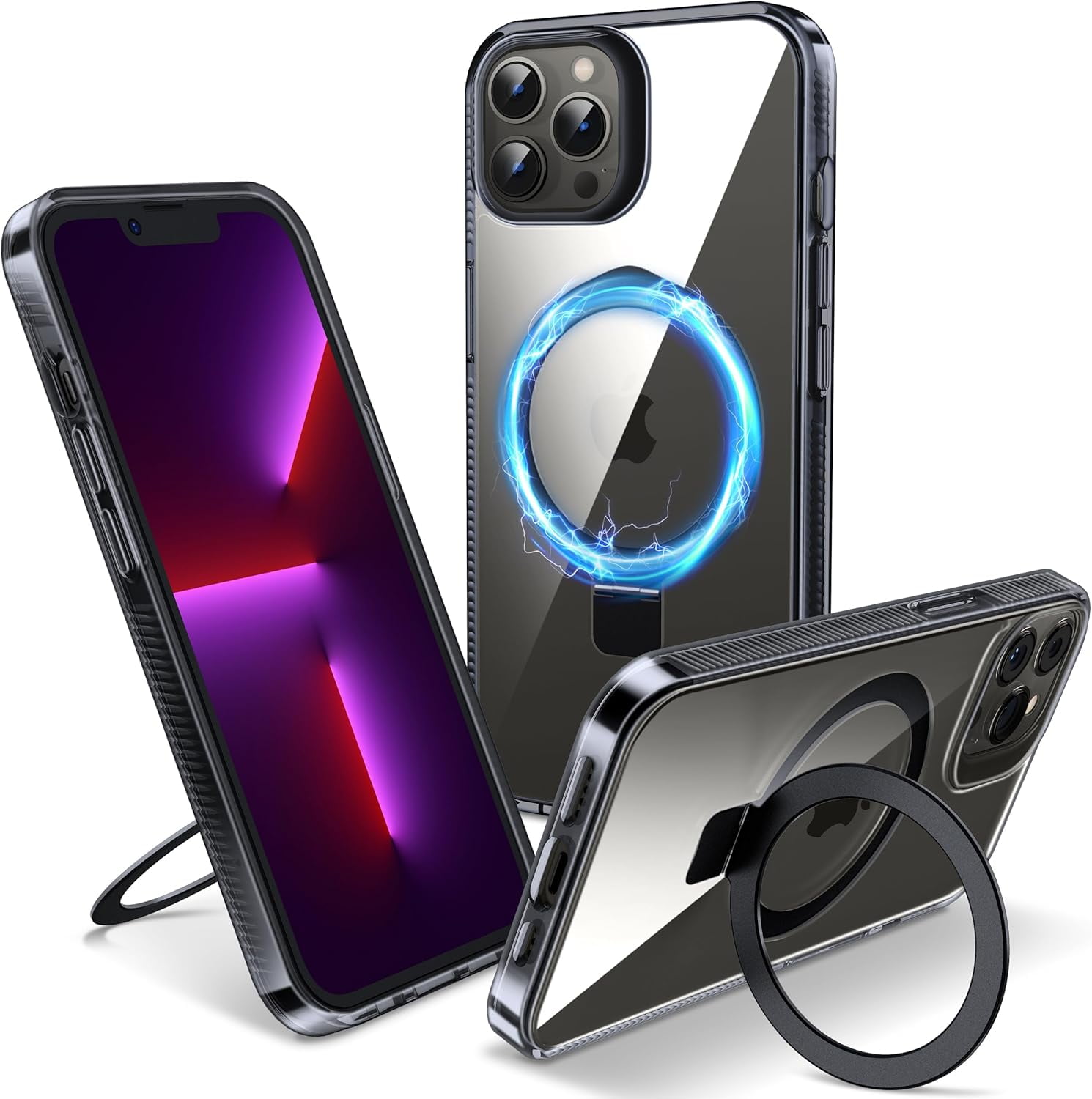 Magnetic Case for iPhone 13 Pro - [Built-in Invisible Stand ...