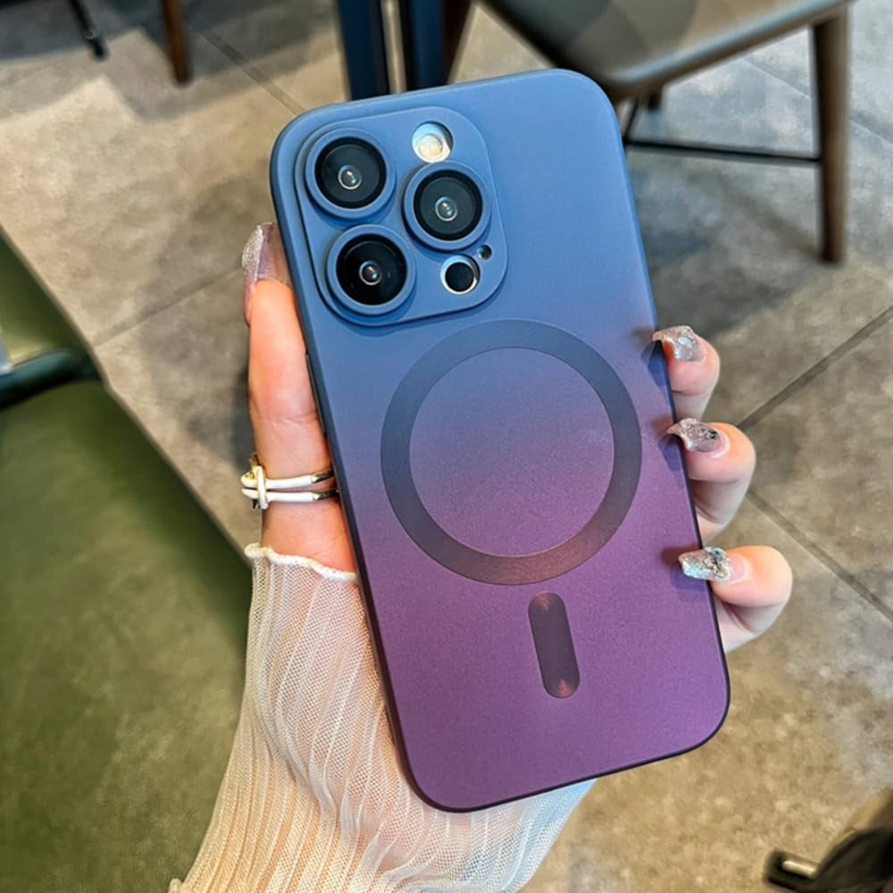 Magnetic Case for iPhone 13 Pro Max 6.7 inch, Luxury Gradient Neon Color Case Compatible with ...