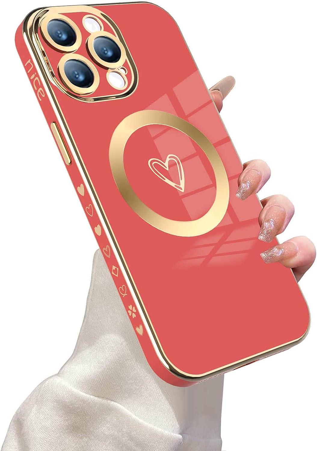 Magnetic Case for iPhone 13 Pro Max Phone Case for Women, Cute Love ...