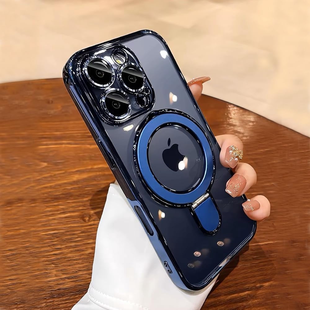 Magnetic Case for iPhone 14 Plus Case Invisible Stand [Military Drop ...