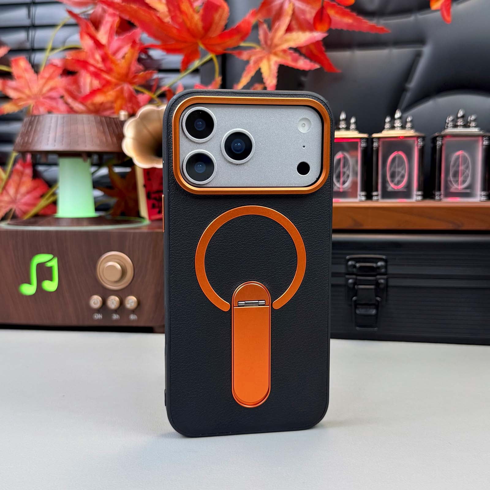 Magnetic Case for iPhone 14 Pro, PU Leather and TPU Protective Cover ...