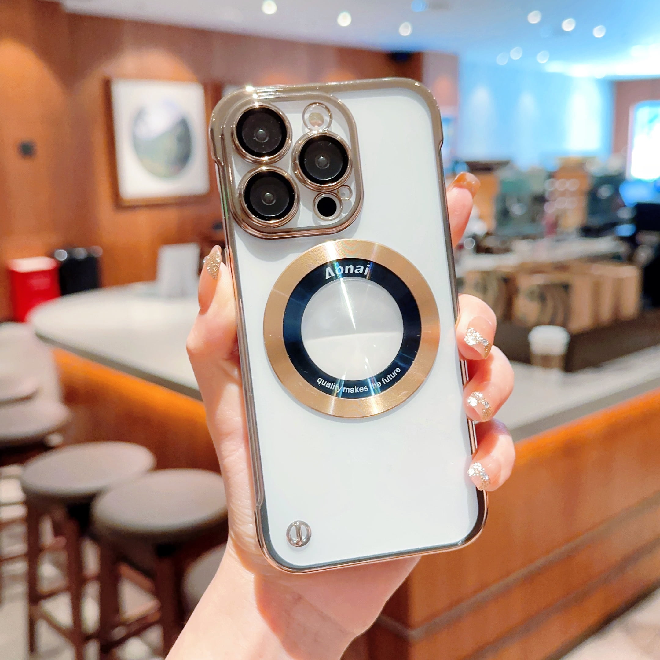 Magnetic Case for iPhone 15 with Back Magnifier, Compatible with ...