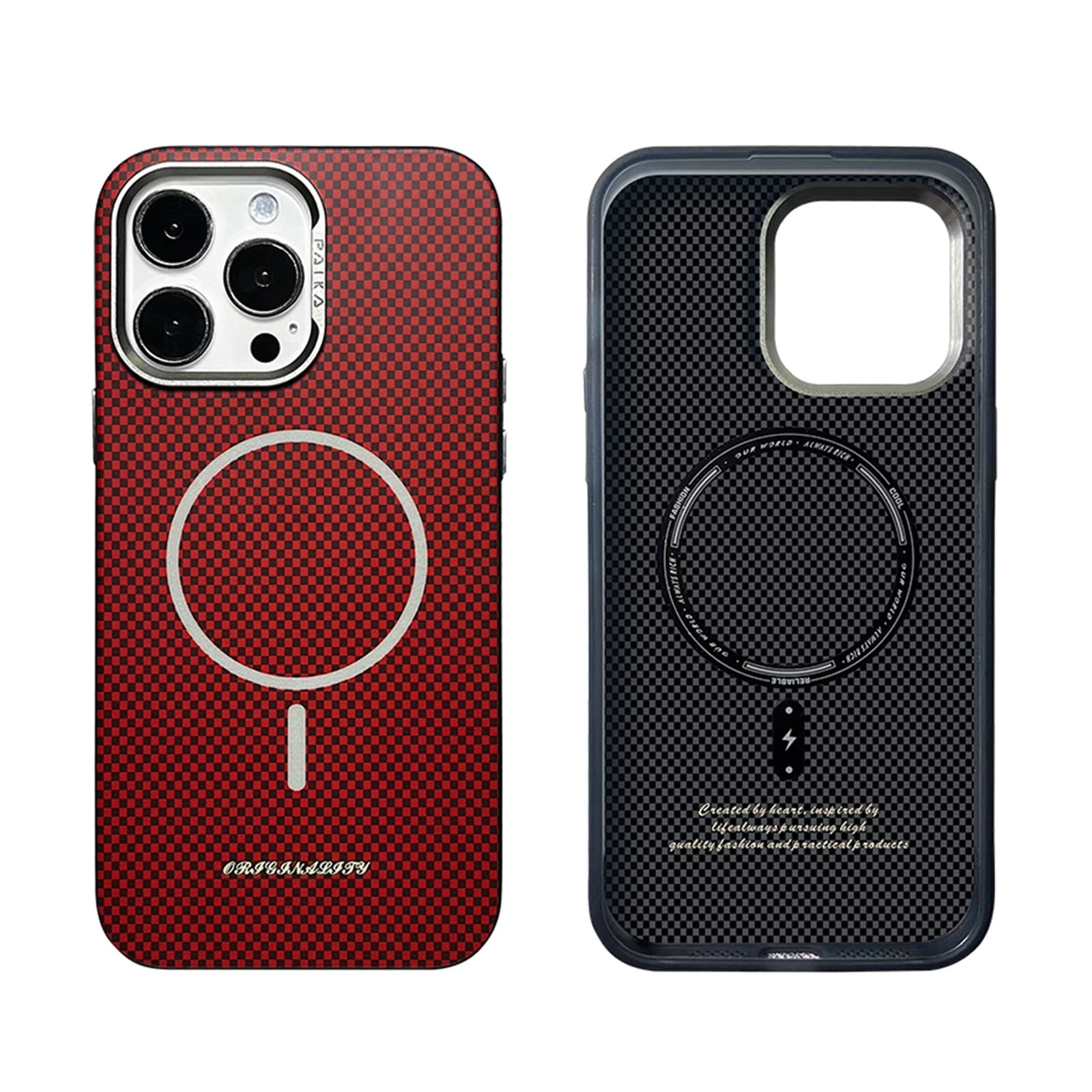 Magnetic Case for iPhone 15, Compatible with Mag-Safe, Carbon Fiber ...