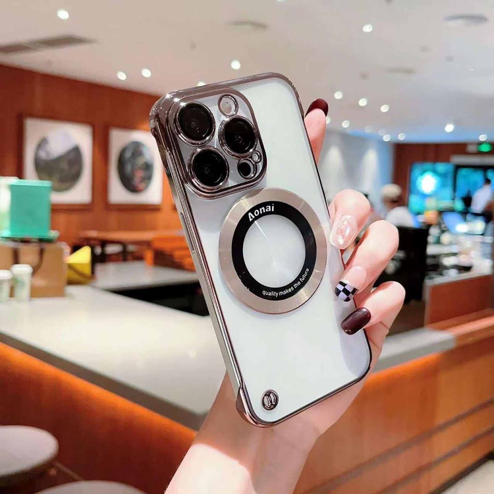 Magnetic Case for iPhone 16 with Back Magnifier, Compatible with ...