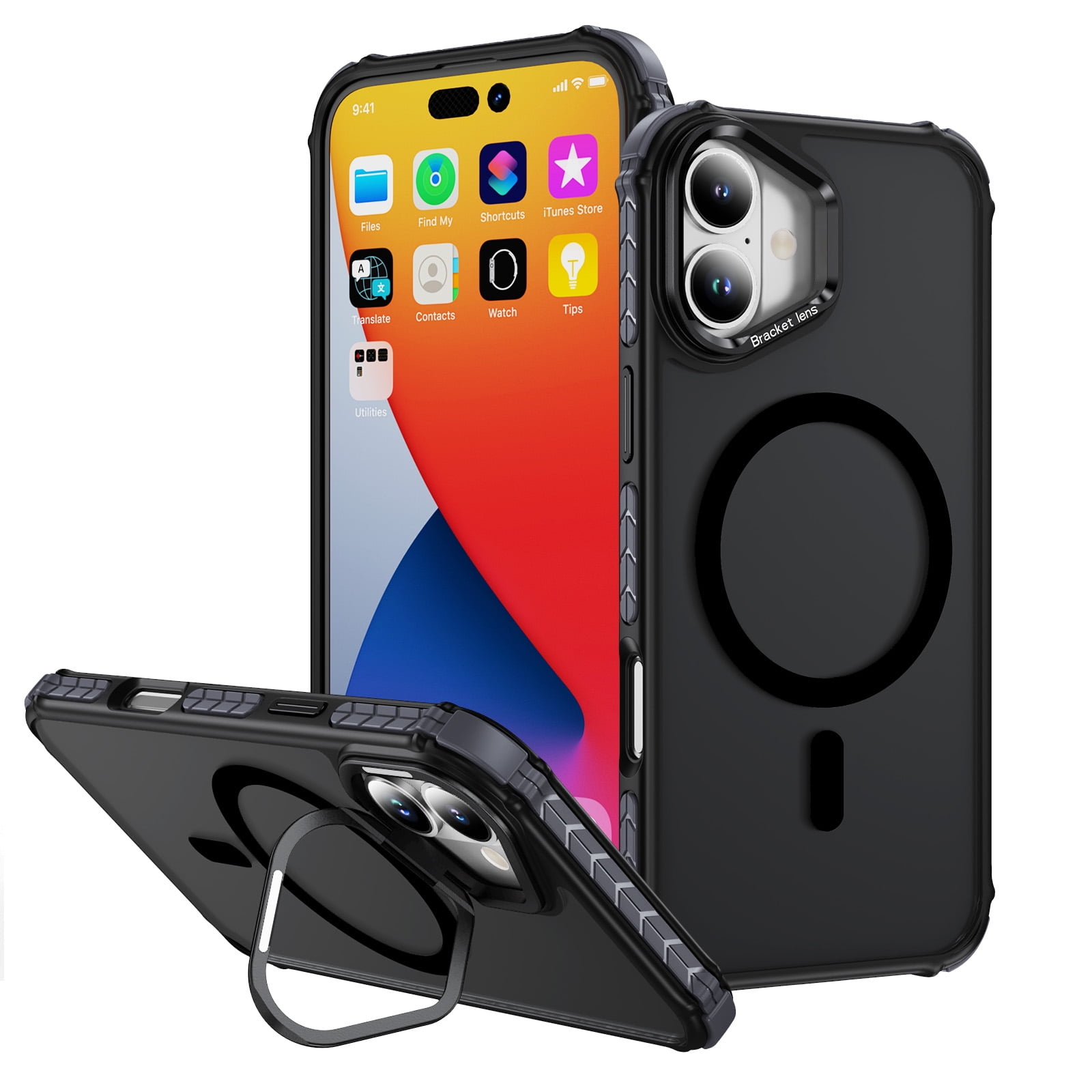 Magnetic Case for iPhone 16, Compatible with MagSafe Accessories, Built ...