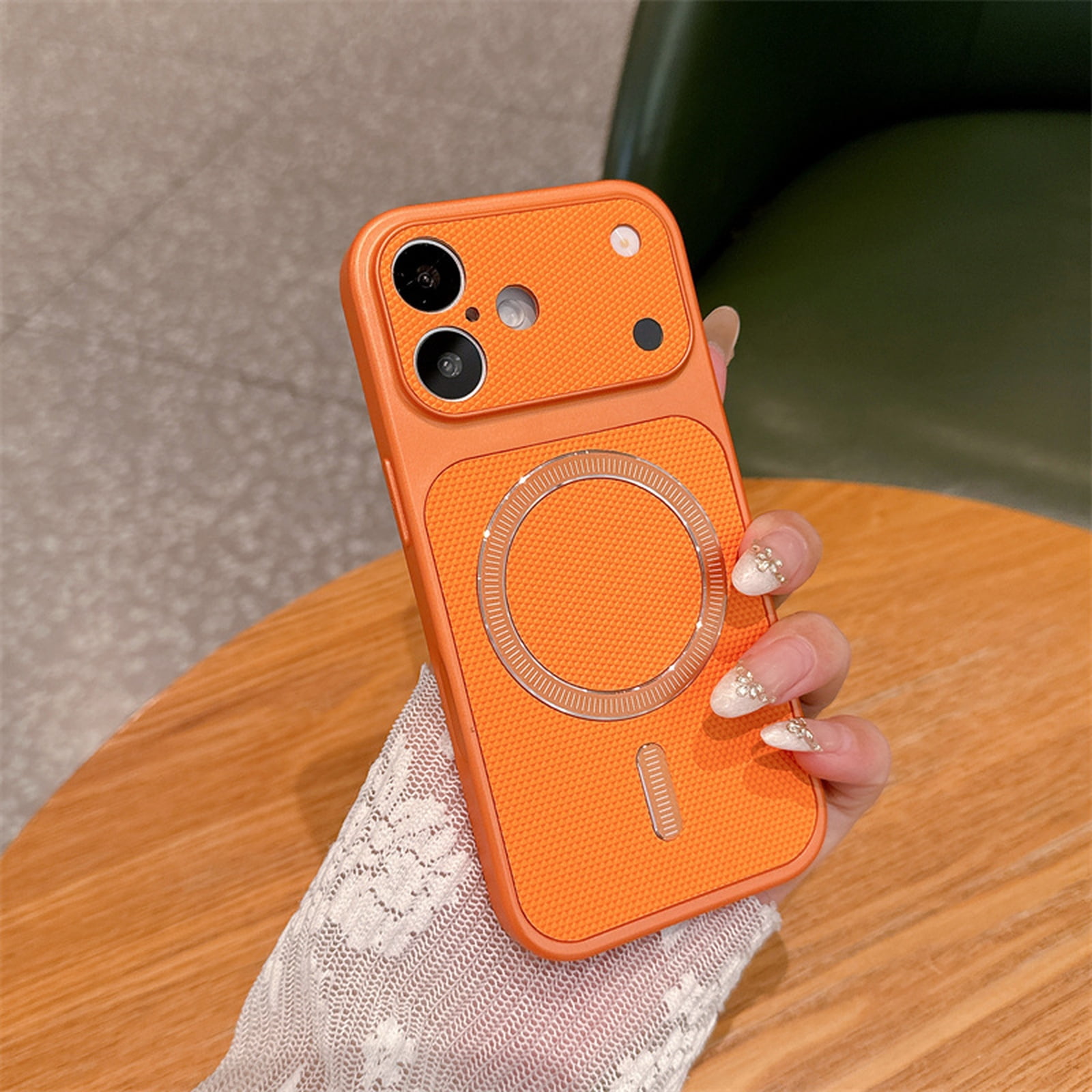 Magnetic Case For iPhone 16 Plus, Textured Non-Slip Protective Cover ...