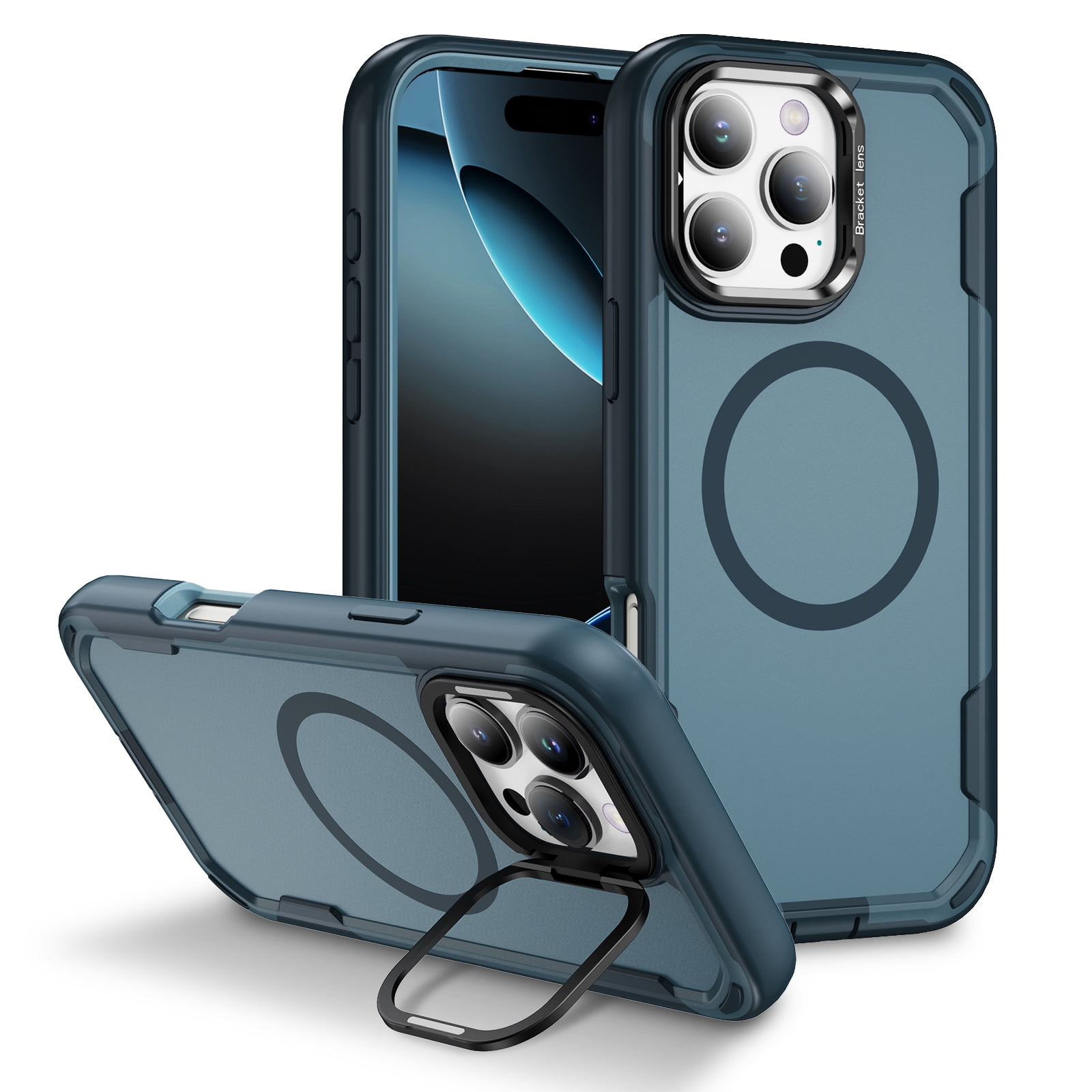 Magnetic Case for iPhone 16 Pro with Kickstand, Compatible with Magsafe ...