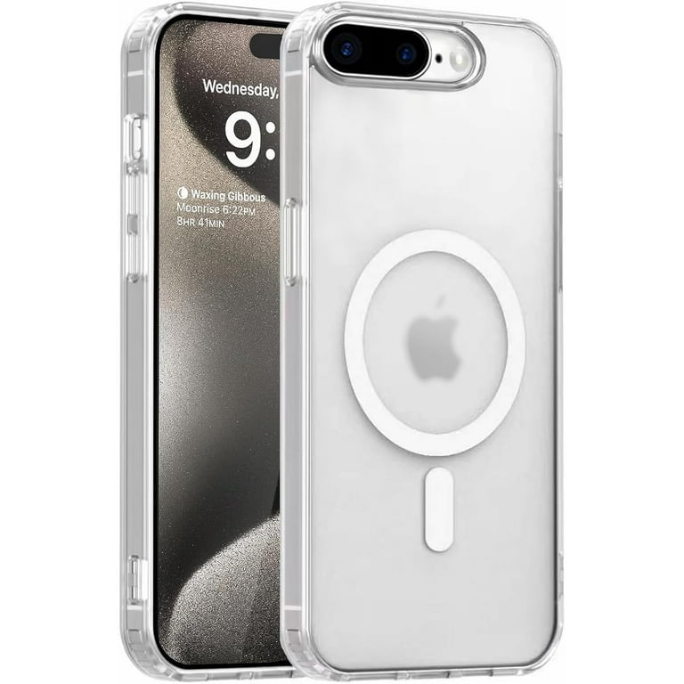 Magnetic Case for iPhone 7 Plus 8 Plus Compatible with MagSafe MIL Grade Protection Not Yellowing Anti Scratch Translucent Matte Slim Cover for