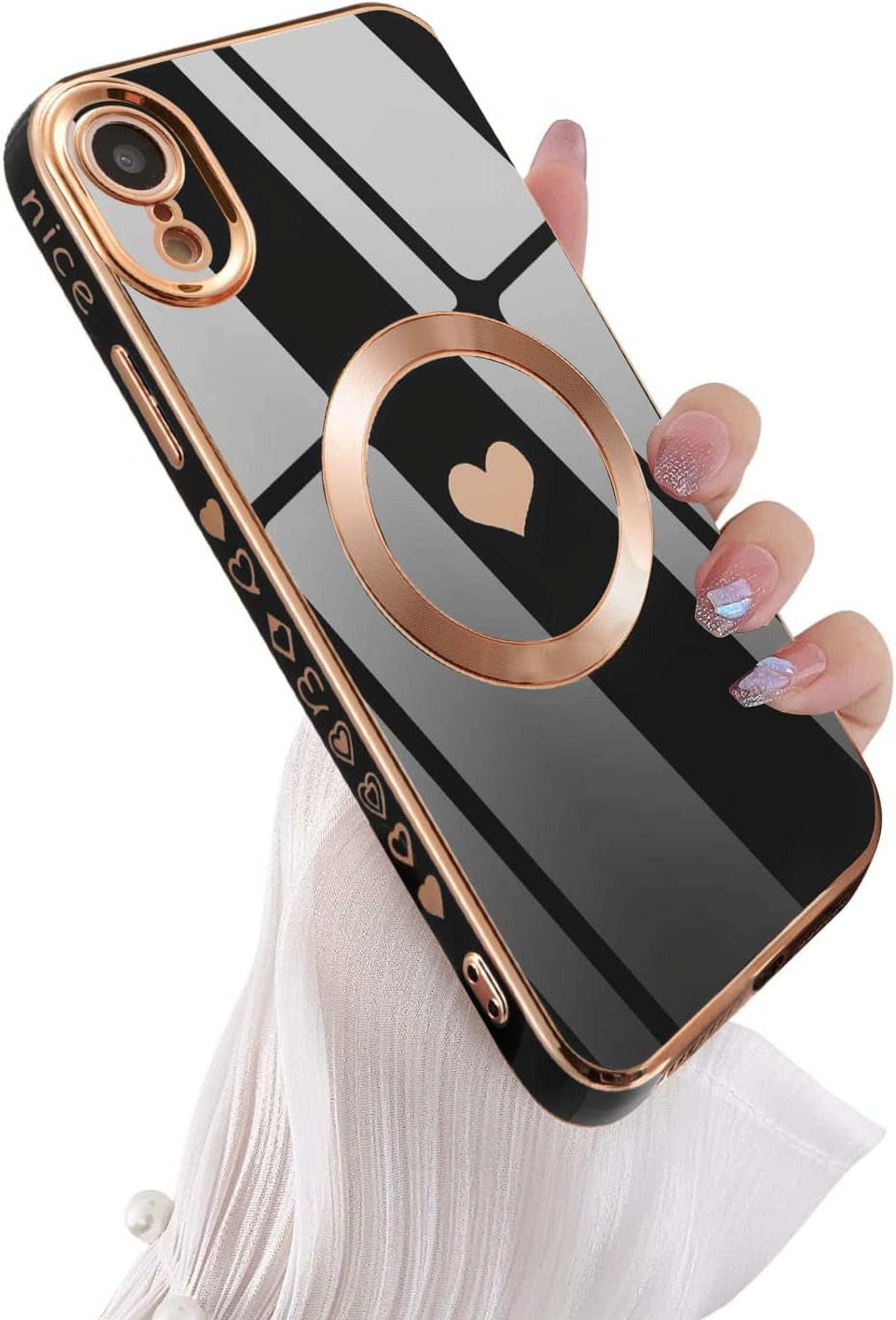 Magnetic Case for iPhone XR, Cute Love Heart Pattern Case Compatible ...