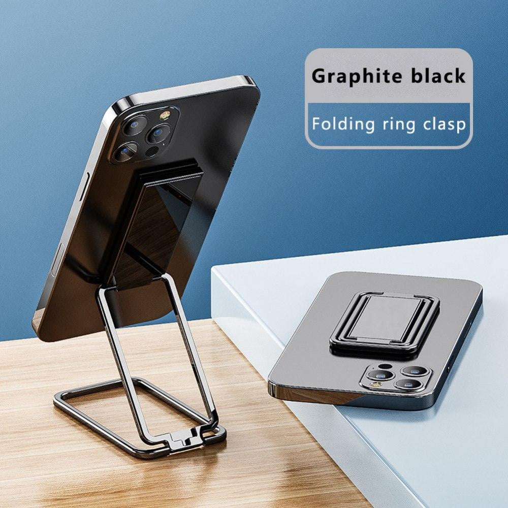 Magnetic Cell Phone Ring Holder Universal Double-Folding Metal Finger ...